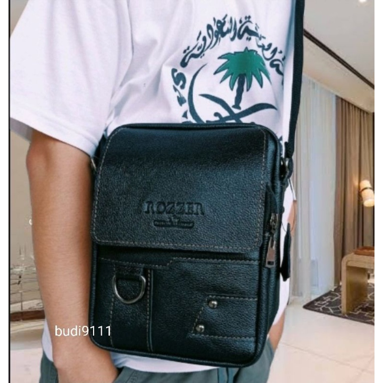 Jual Rozzer Tas Selempang Pria kulit asli original model ring D samping ...