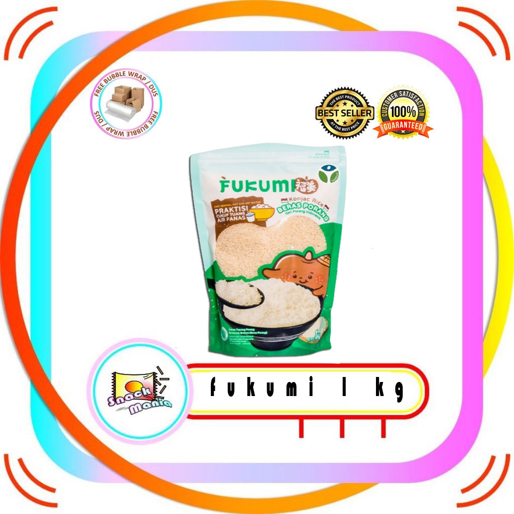 Jual Fukumi Beras Porang Konjac Shirataki Rice 1 kg Pouch 1000 gram ...