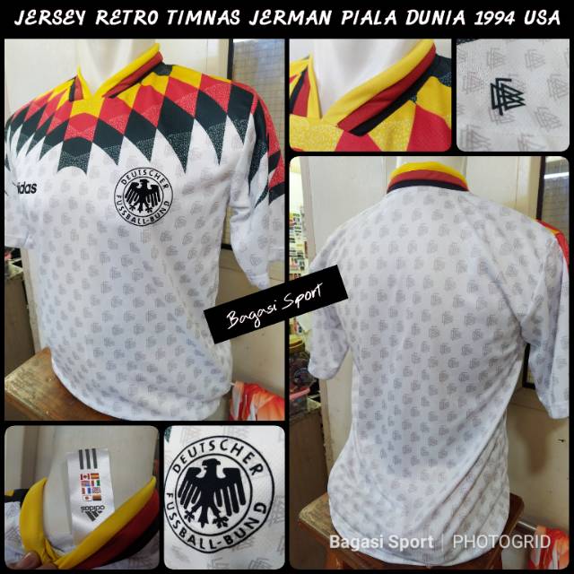 Jual Jersey Baju Bola Retro Lama Negara Timnas Jerman German Home Kit Kandang Jadul Piala Dunia ...