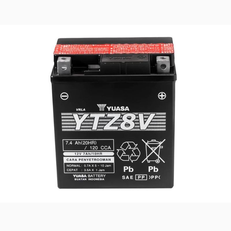 Jual AKI ACCU YUASA YTZ8V MF KERING 12V 7,4AH ORIGINAL | Shopee Indonesia