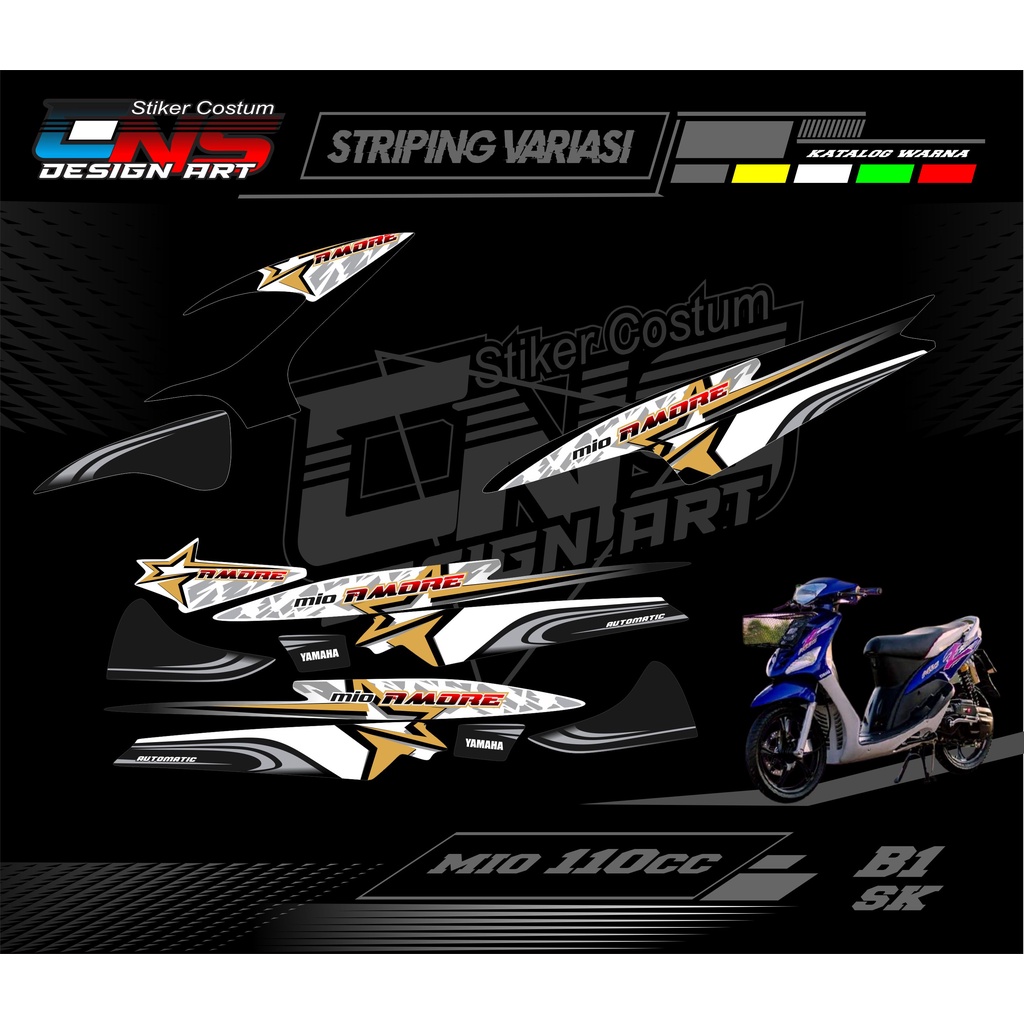 Jual stiker minimalis mio striping minimalis mio smile stiker striping ...