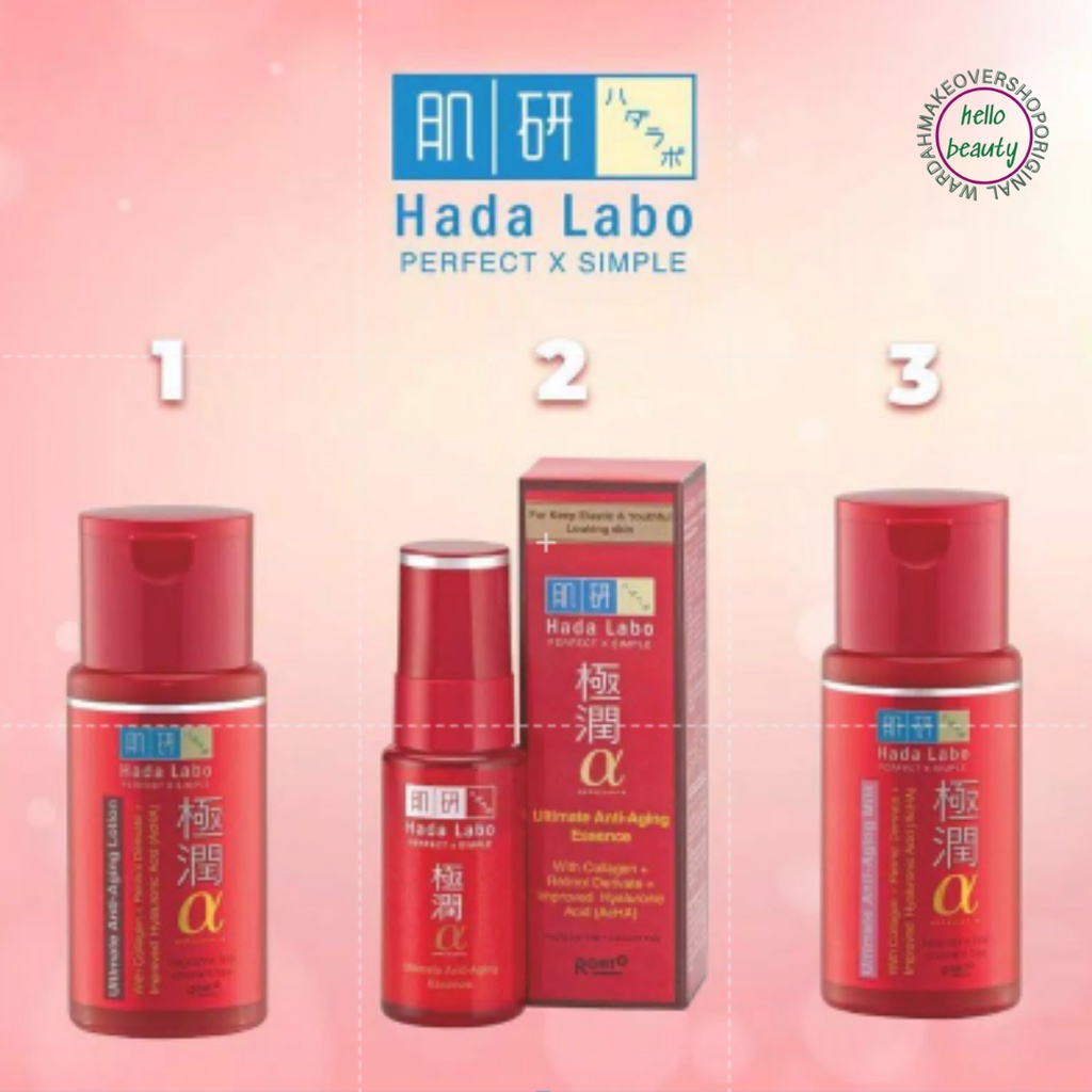 Jual HADA LABO Gokujyun Alpha (Anti Aging) Series (Essence/ Lotion ...