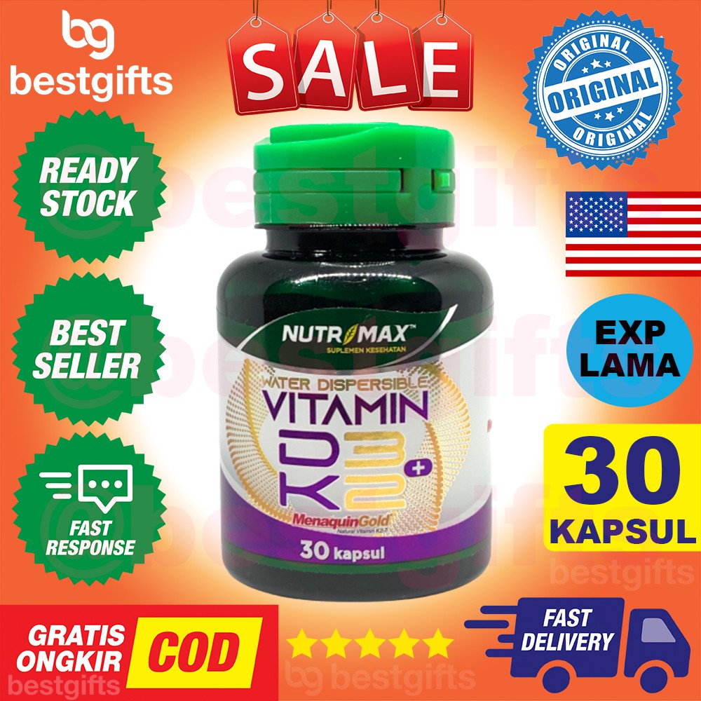 Jual NUTRIMAX VITAMIN D3 + K2 VIT D 400 IU K2 40 MCG 30 KAPSUL | Shopee ...