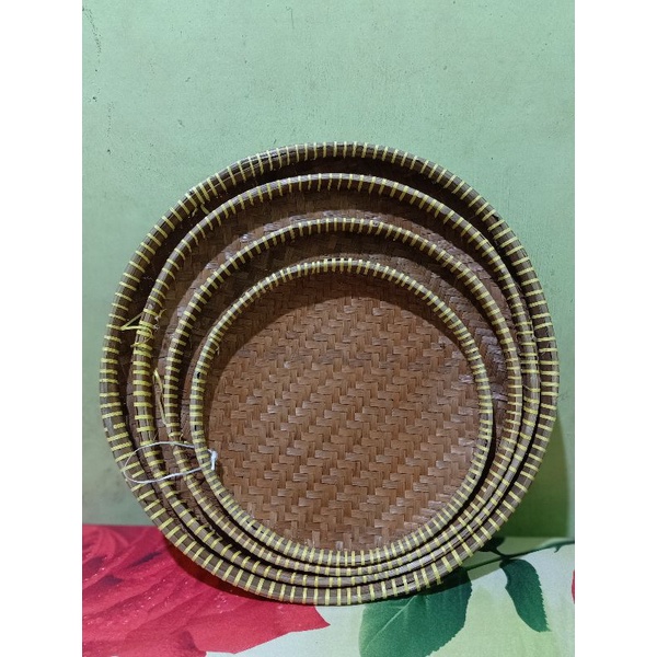 Jual Tampah Bambu Mini 30CM 35CM 40CM 45CM Alas Makan Tempat Lalapan ...