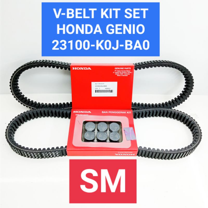 Jual VANBELT V-BELT + ROLLER SET HONDA GENIO, BEAT DELUXE, SCOOPY 2021 K0J ORIGINAL. | Shopee ...