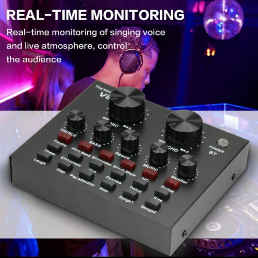 Jual Sound Card V8 Mixer SoundCard V8 Bluetooth Audio USB External - SC ...