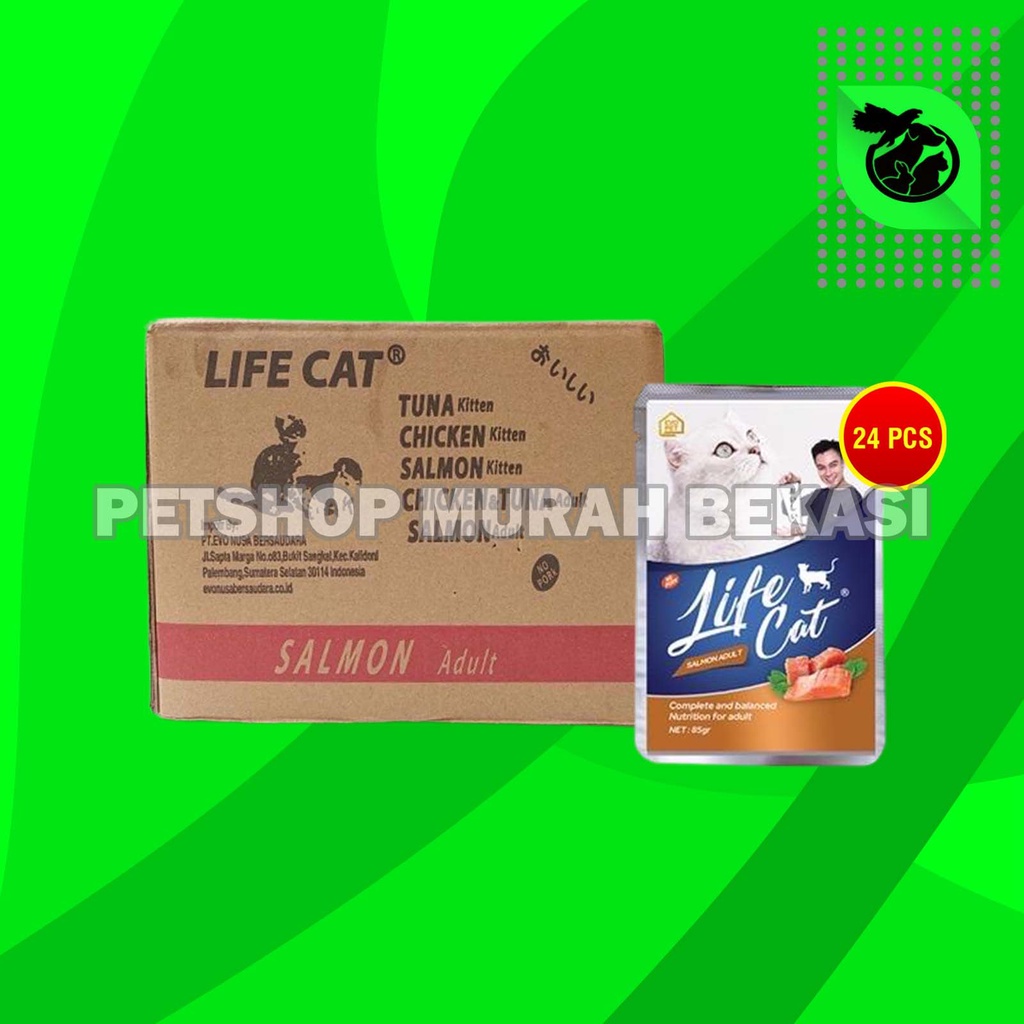 Jual Makanan Basah Kucing Life Cat Sachet Pouch Grosir Dus isi 24 PCS ...