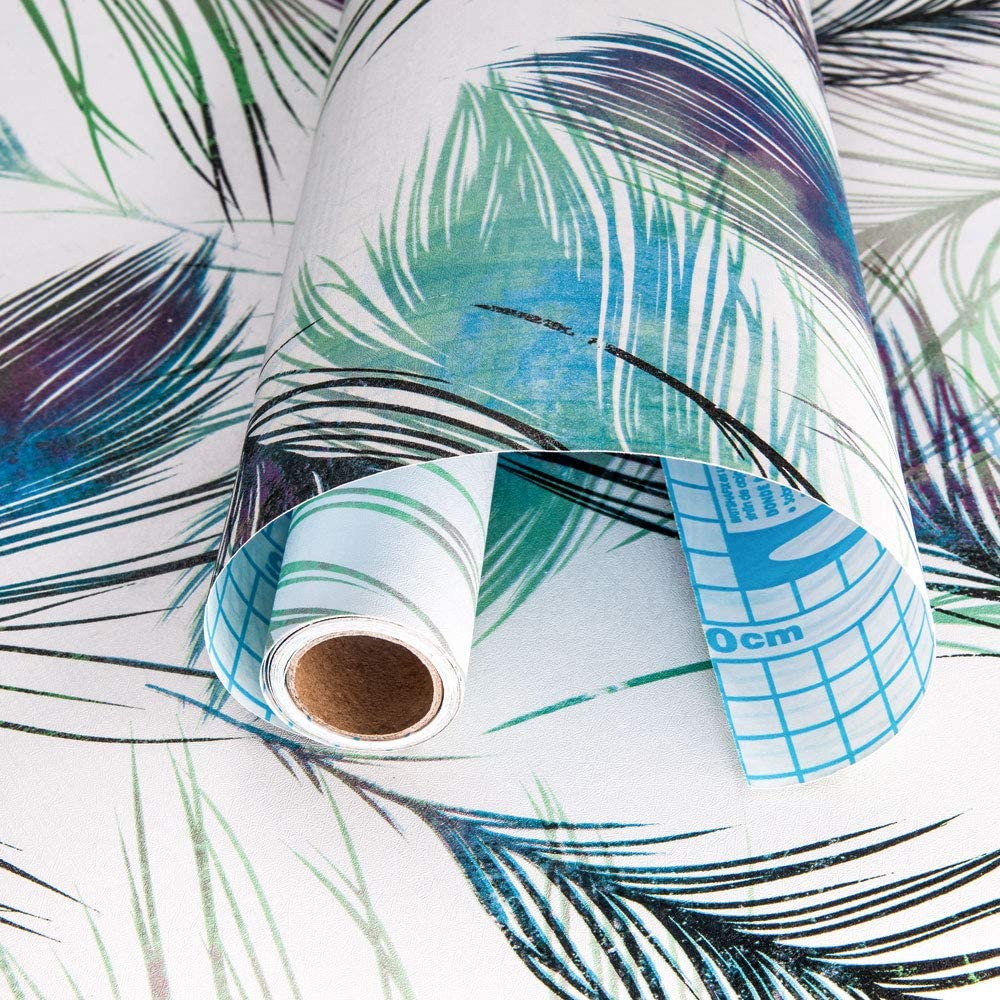 Jual Wallpaper Sticker Dinding Motif Merak Hijau Ukuran 10 Meter x 45 ...