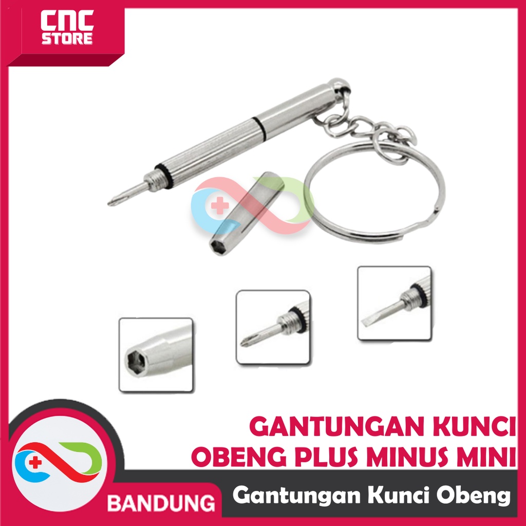 Jual GANTUNGAN KUNCI OBENG PLUS MINUS MINI SCREWDRIVER KEYCHAIN EDC ...