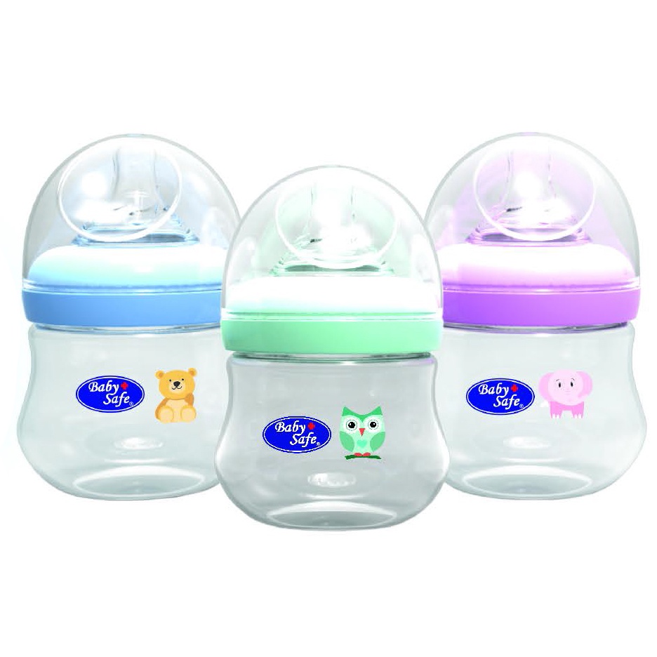 Jual Paket 3 Botol Susu Wide Neck Baby Safe 125ml | Shopee Indonesia