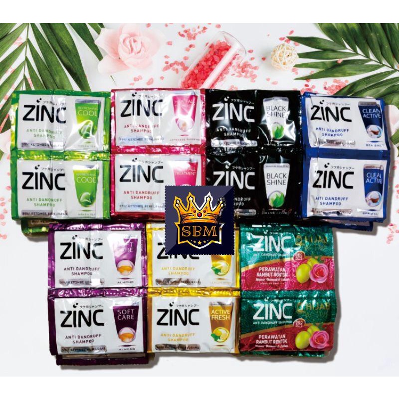 Jual SBM ~ SHAMPOO ZINC SACHET 10 ML 1 RENTENG 12 BARIS 24 SACHET ...