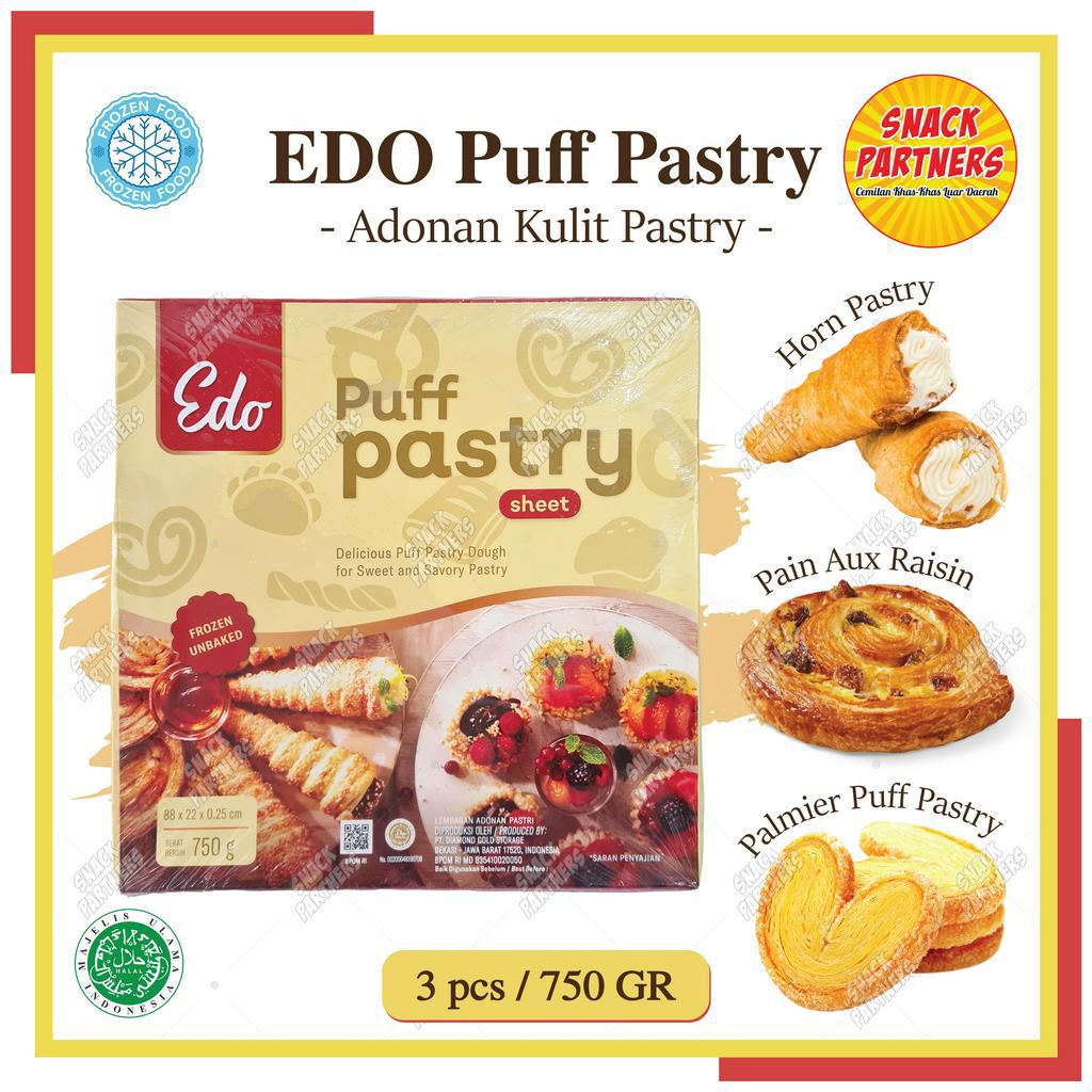 Jual Edo PUFF PASTRY Adonan Kue Pastry 3 Lembar / 750 GR - FROZEN FOOD ...