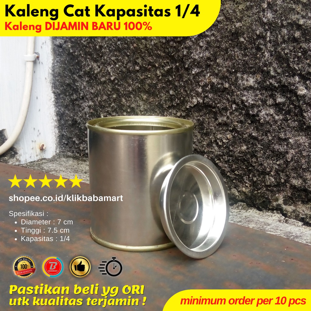 Jual KALENG CAT KOSONG BARU UKURAN 1/4 SEPEREMPAT 200CC KUALITAS BAGUS ...