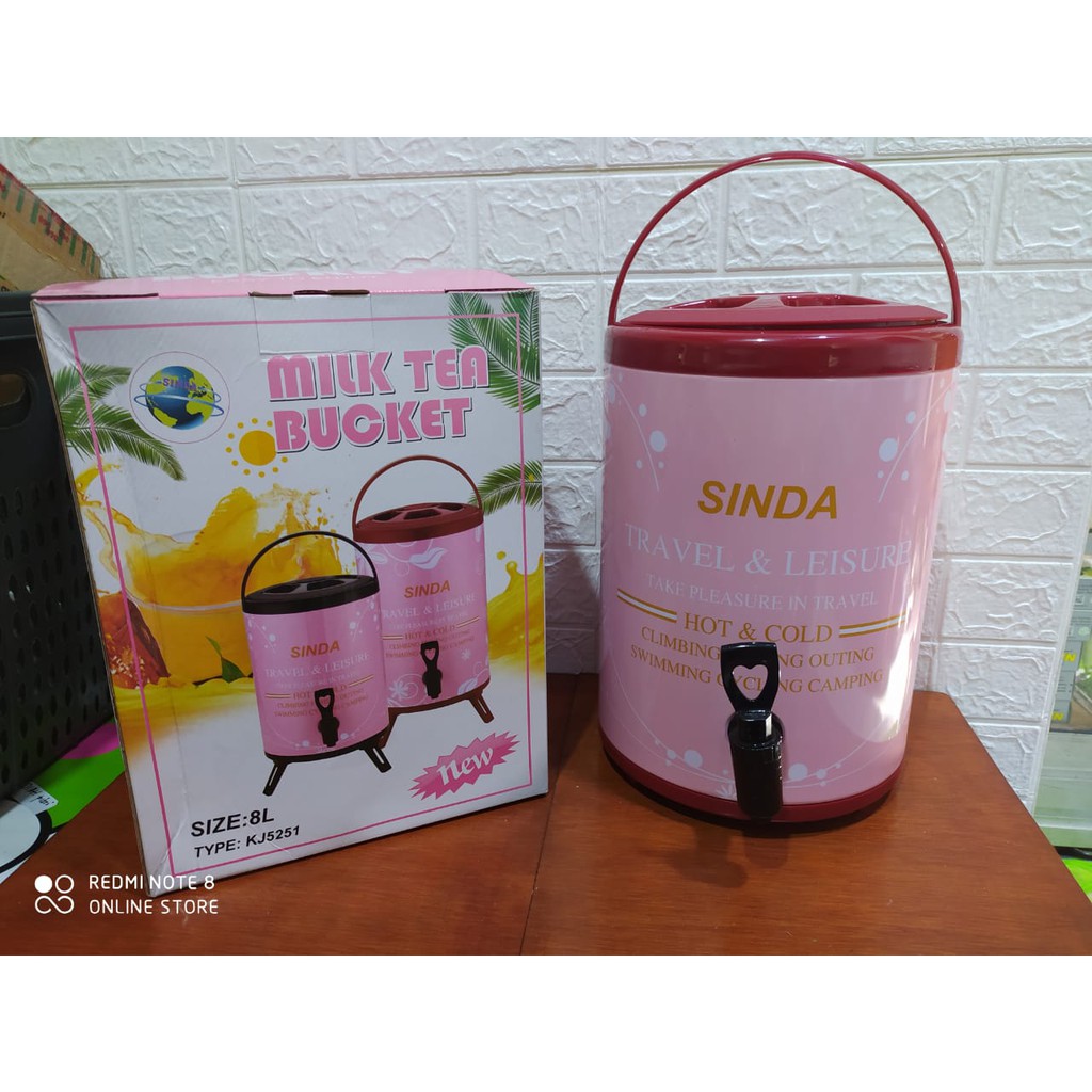 Jual Dispenser Kopi Teh Milk Tea Bucket Stainless Steel 8L | Shopee ...