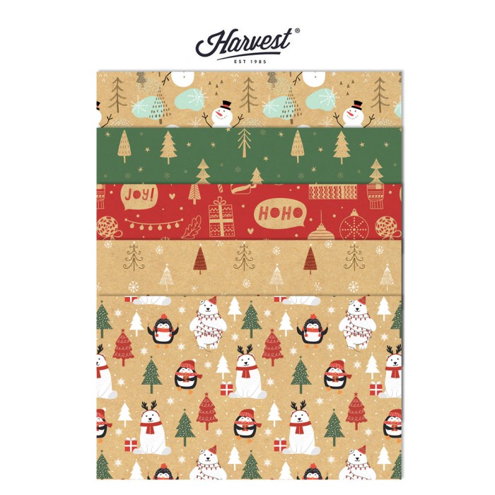 Jual Kertas Kado Natal Harvest / Wrapping Paper Xmas Shining - Paket ...