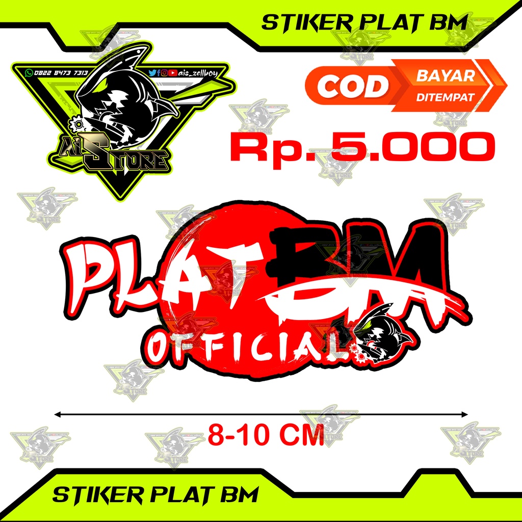Jual Stiker Plat BM Official | Shopee Indonesia