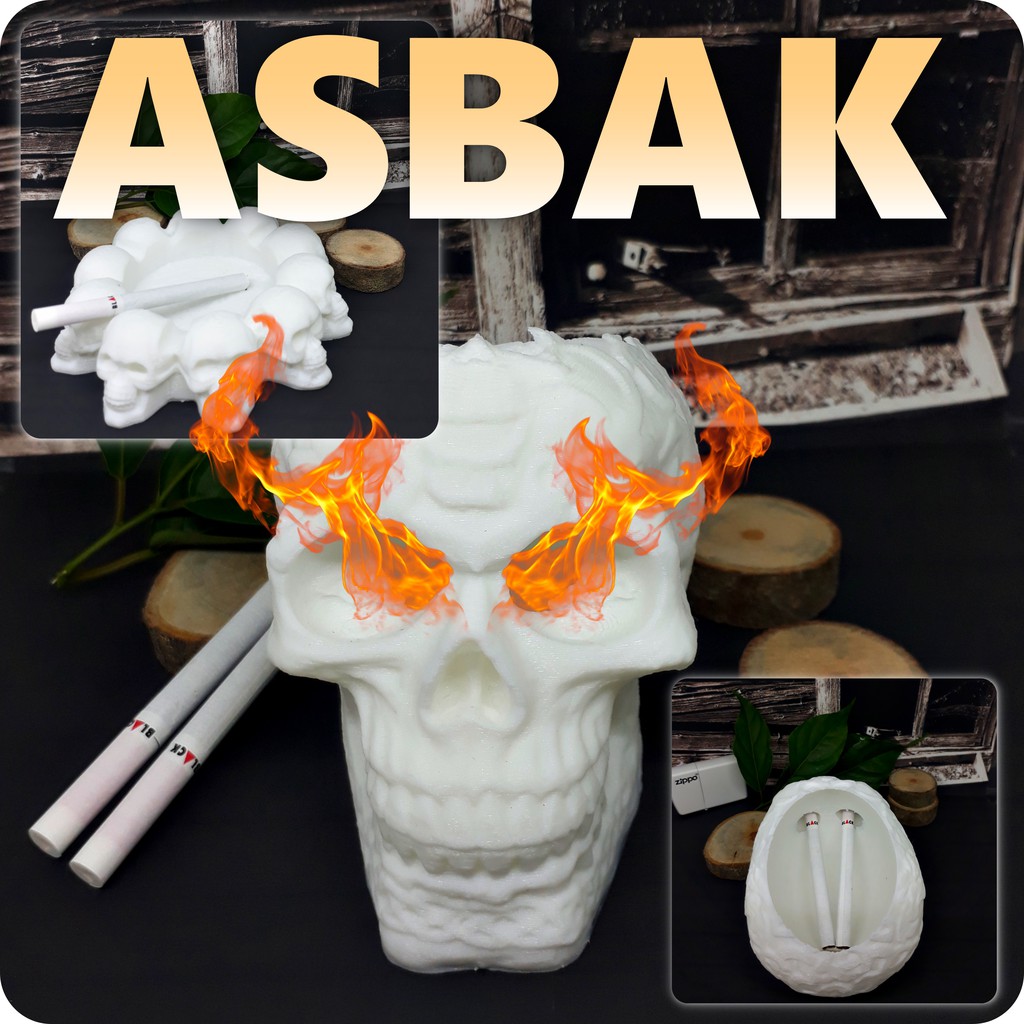 Jual ASBAK ROKOK UNIK Motif Tengkorak Besar | SKULL Ashtray | Shopee ...