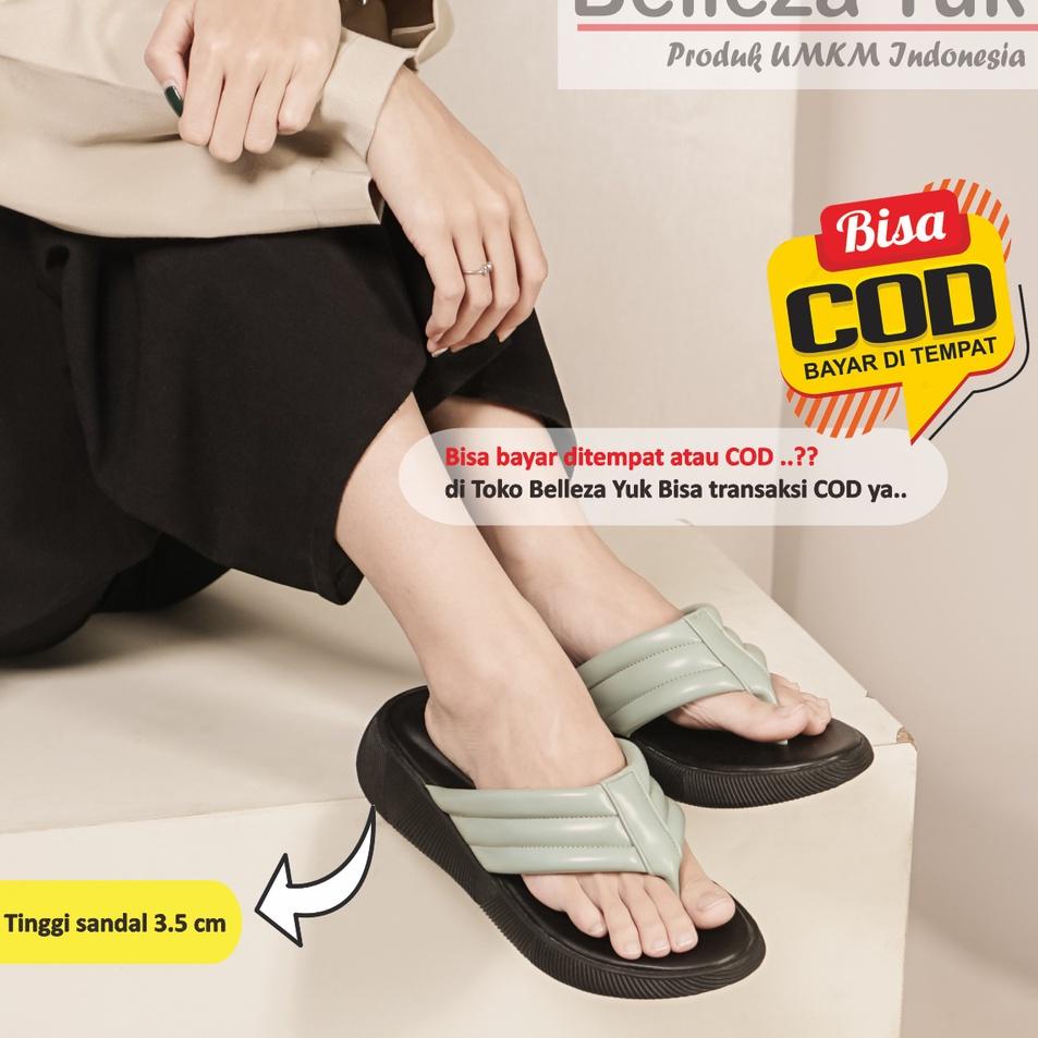 Jual 9633 BELLEZA JENNA Sandal Jepit Platform Wanita Sendal Wedges ...