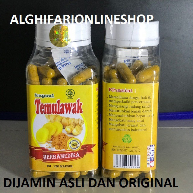 Jual KAPSUL TEMULAWAK ORIGINAL 120KAPSUL HERBAMEDIKA HERBAL KESEHATAN ...