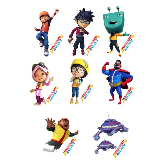 Jual BOBOIBOY 3 Sticker Dinding Size 30-45 cm Vinyl white Waterproof ...