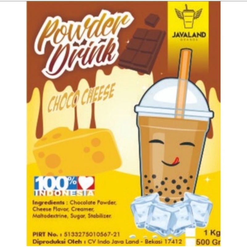 Jual Bubuk Minuman Bubble Powder Drink Rasa Choco Cheese Javaland 1 Kg ...