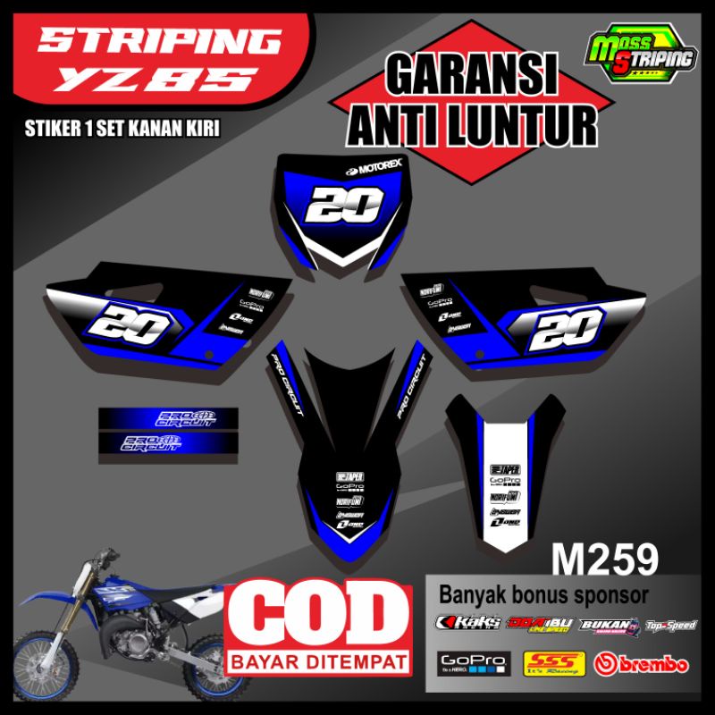 Jual Stiker Semi Full Body YZ 85 NEW , Yz85 New Lis Variasi Stiker ...
