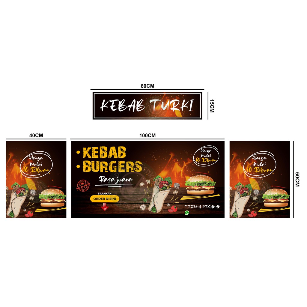Jual stiker vinyl kebab ( dijual satu paket ) | Shopee Indonesia