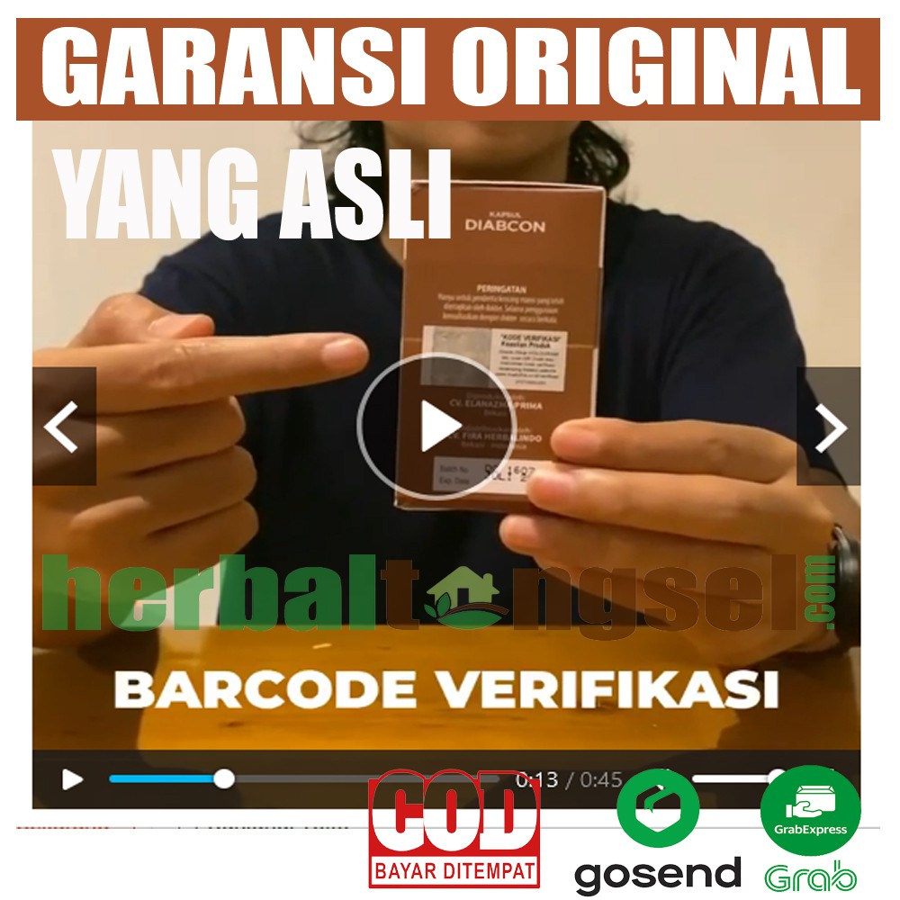 Jual [ 𝐎𝐑𝐈𝐆𝐈𝐍𝐀𝐋 𝐀𝐝𝐚 𝐁𝐀𝐑𝐂𝐎𝐃𝐄 ] Kapsul Diabcon Obat Diabetes Original ...
