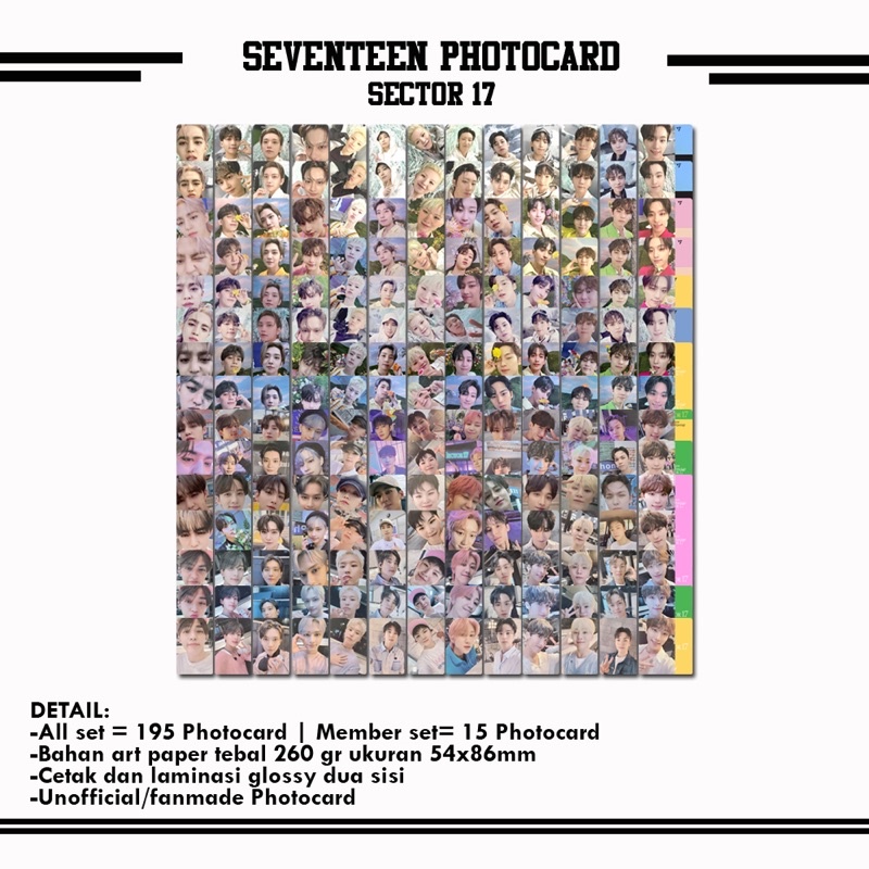 Jual SEVENTEEN SECTOR17 ALL SET PHOTOCARD | Shopee Indonesia