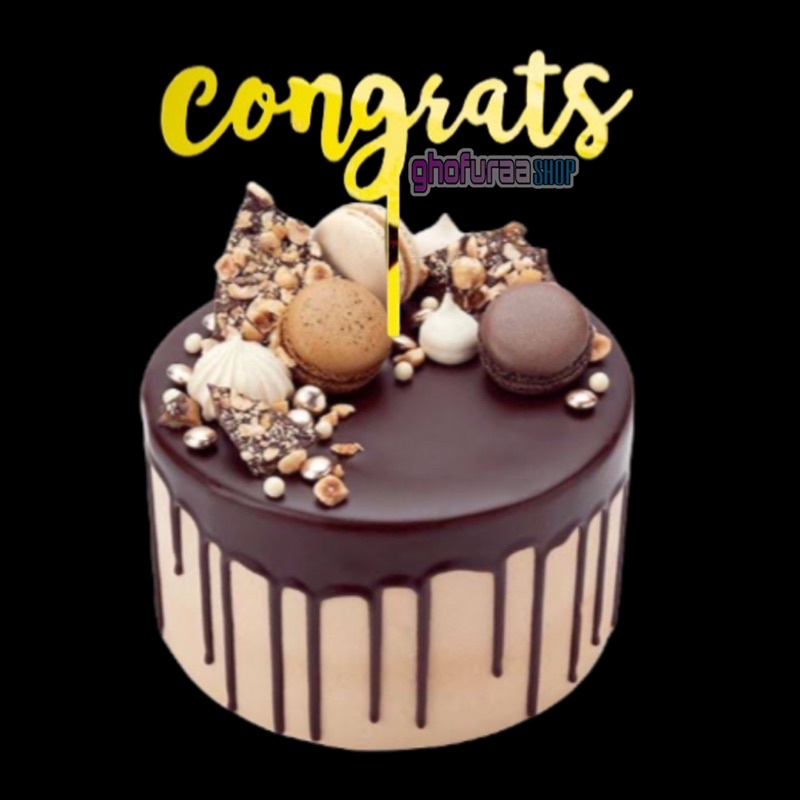 Jual Topper Cake akrilik Congrats - Hiasan Kue tulisan Congratulations ...