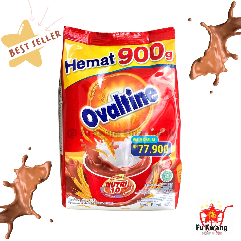 Jual Ovaltine Classic Chocolate Choco Malt Susu Bubuk Cokelat Coklat 900 g | Shopee Indonesia