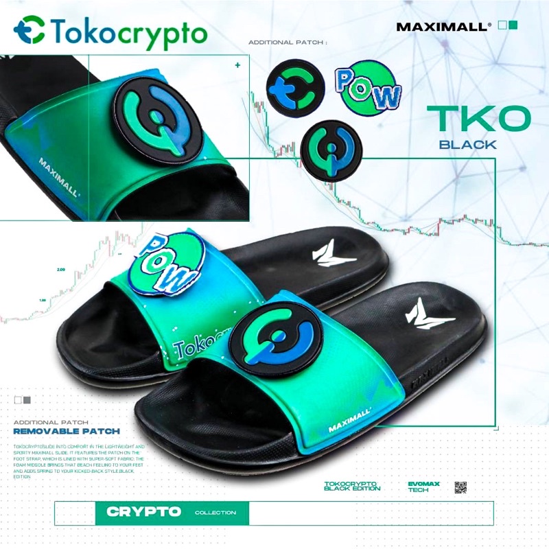 Jual Sandal Maximall Crypto Tokocrypto Black Series | Shopee Indonesia