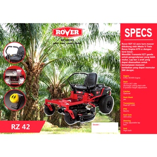 Jual Mesin Potong Rumput Mobil ROVER RZ42 / Ride on Mower ROVER RZ 42 ...