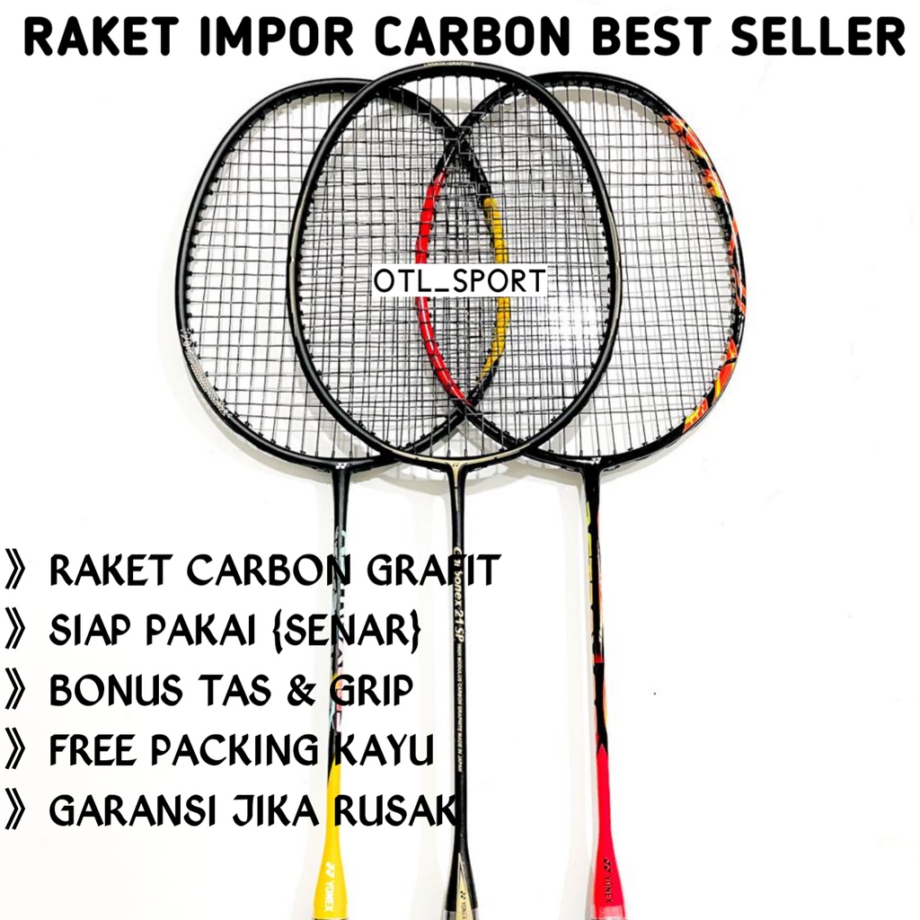 Jual Raket Bulutangkis imfort Raket Badminton Carbonex Bonus Tas Dan Grip | Shopee Indonesia