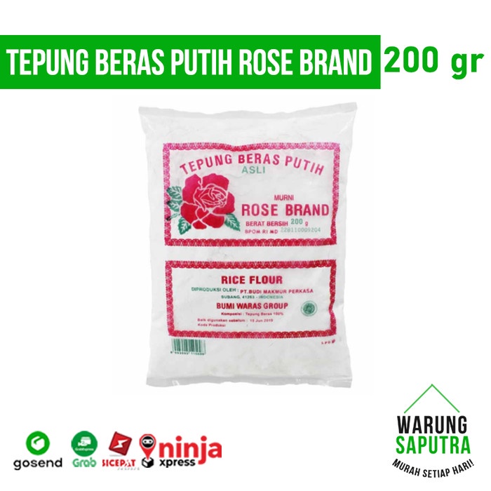 Jual ketan-beras-tepung- tepung beras putih rose brand 200g -tepung-beras-ketan. | Shopee Indonesia