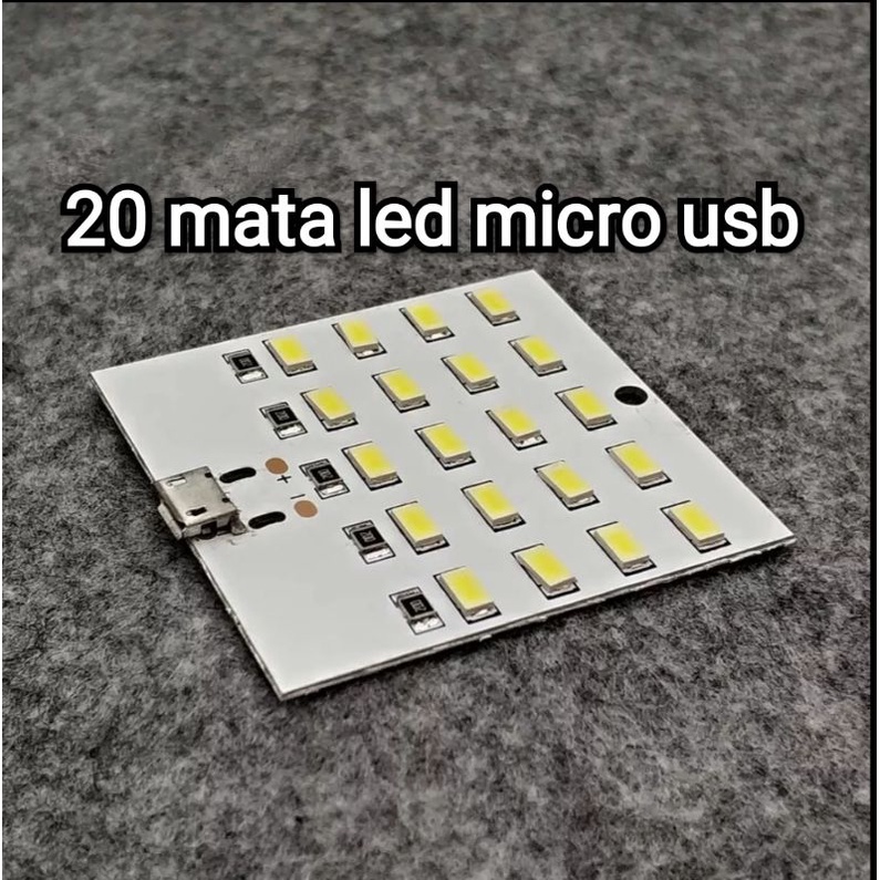 Jual Lampu led micro usb 20 mata led lampu darurat/camping | Shopee ...