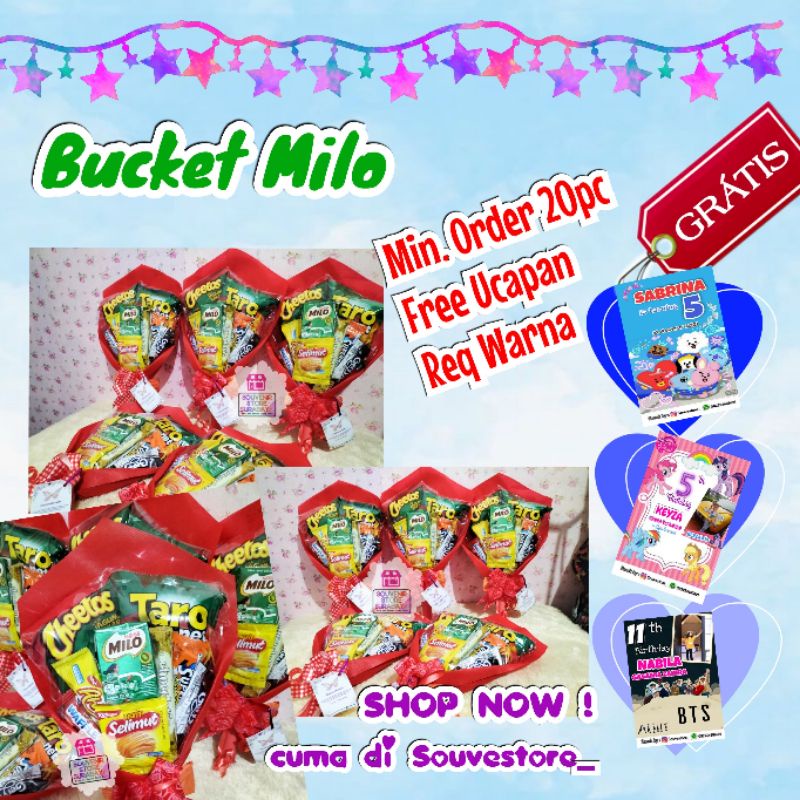 Jual Bucket Snack Mini / Bucket Ulang Tahun / Bingkisan Ultah Bucket ...