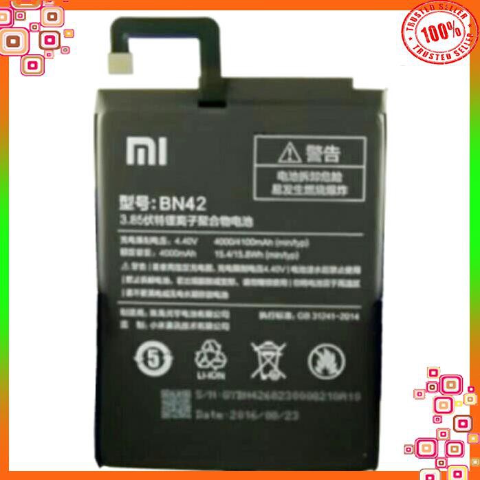 Jual BATTERY ORIGINAL XIAOMI BN-42 REDMI 4 ORIGINAL 100% | Shopee Indonesia