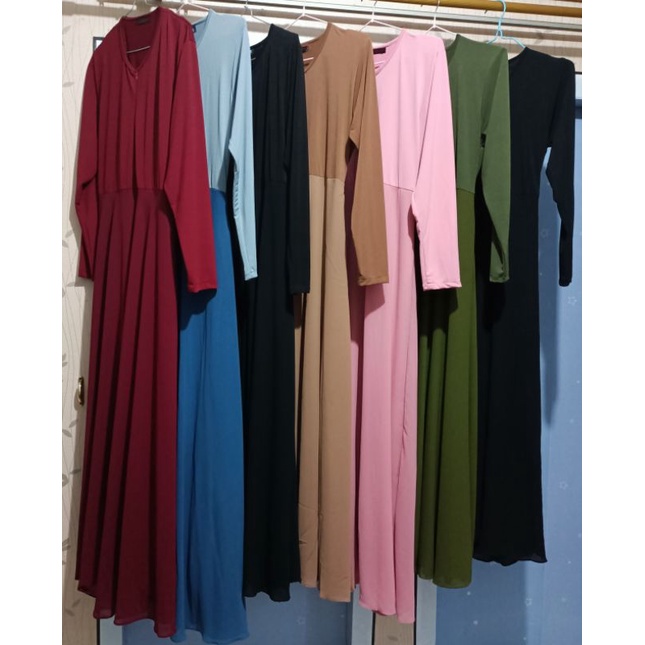 Jual SALEE New gamis basic look like sisesa tanpa logo | Shopee Indonesia
