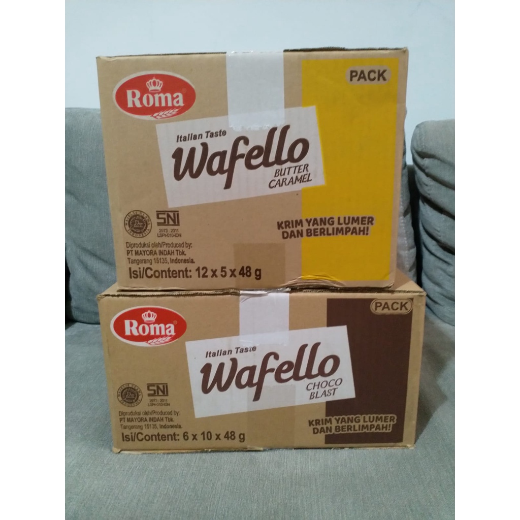 Jual Wafello 2000 Sachet ( Renceng ) Wafer Roma DUS per KARTON | Shopee ...