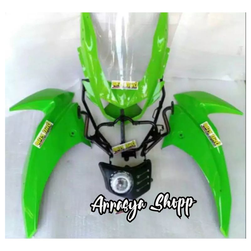 Jual Full set fairing coak ninja rr new plus reflektor lampu projie ...