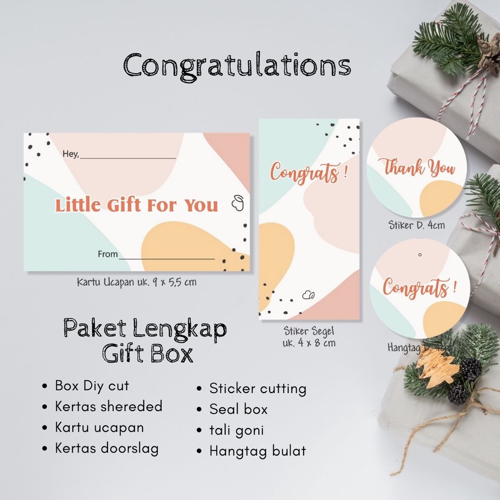 Jual Box packaging pembungkus kado kemasan aesthetic paket lengkap ...