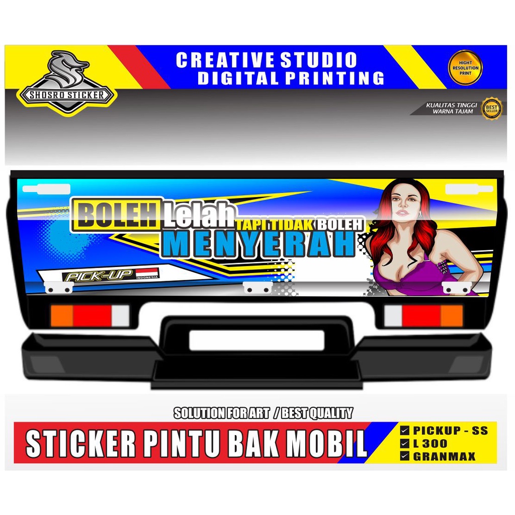 Jual KS DECAL DECAL STICKER RACING BUAT BAK MOBIL PICK UP / DECAL ...
