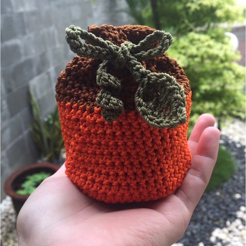 Jual pouch rajut mini pumpkin | Shopee Indonesia
