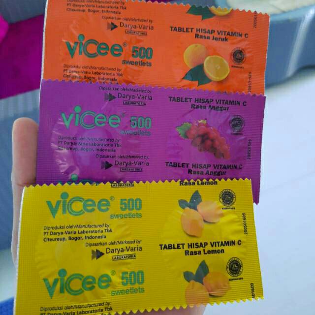 Jual Vitamin C ViCee 500mg isi 7 Strip (14 Tablet) | Shopee Indonesia
