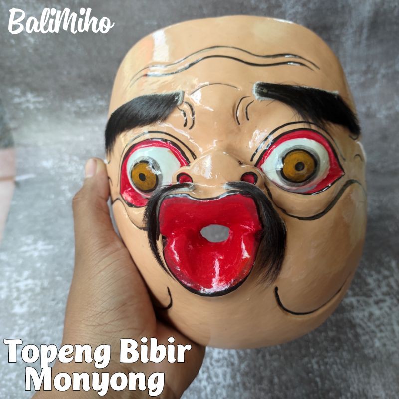 Jual TOPENG BIBIR MONYONG BALI/TOPENG BALI/TOPENG KAYU UNIK/SOUVENIR ...