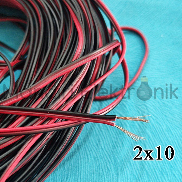Jual Kabel Listrik NYZ 2x10 - Kabel Serabut Isi 2 2x10 - Kabel Listrik Merah Hitam Isi 2 ...