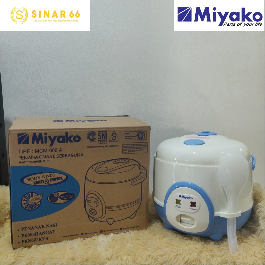 Jual MIYAKO MINI MAGIC COM RICE COOKER 0.6L 0.6 L MCM-606A MCM 606 A ...