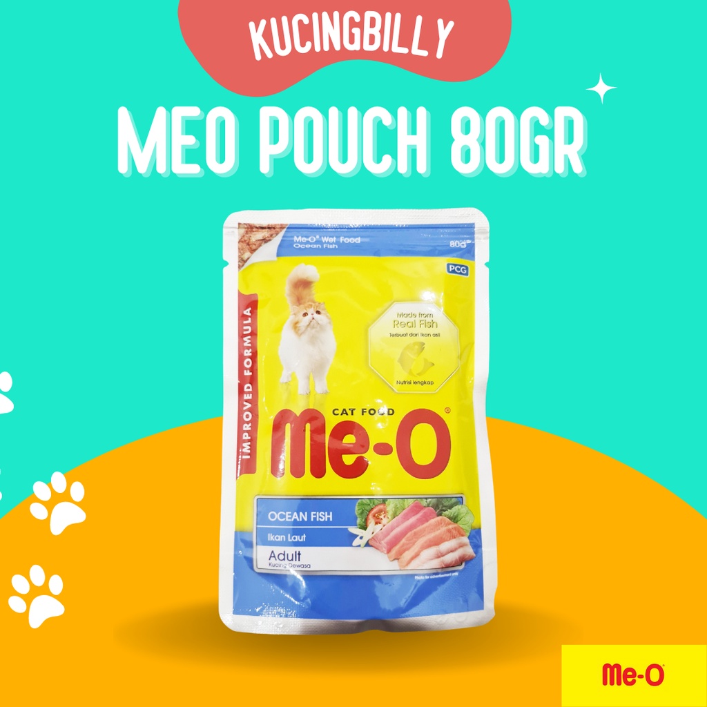 Jual Meo pouch 80gr sachet saset makanan kucing basah me o | Shopee ...