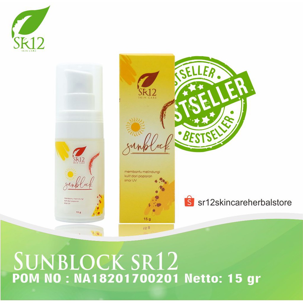 Jual SR12 SUNBLOCK ANTI KULIT BELANG SUNSCREEN SPF 30++/ MELINDUNGI ...